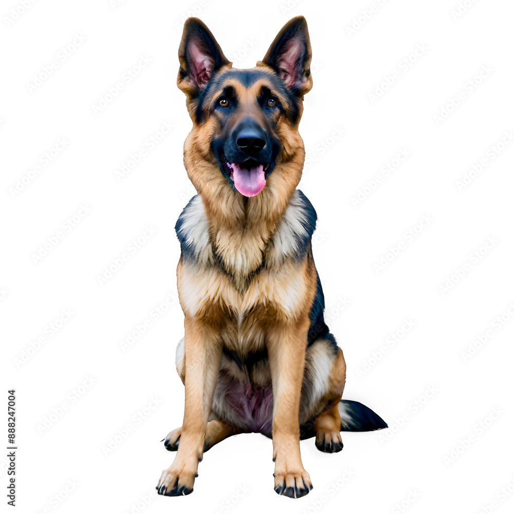 Transparent PNG of a German Shepherd Dog Stock Photo | Adobe Stock