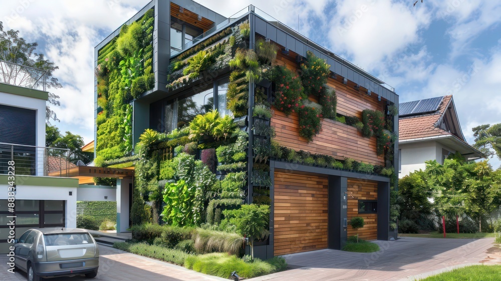 Modern suburban farmhouse with an eco-friendly design, including ...
