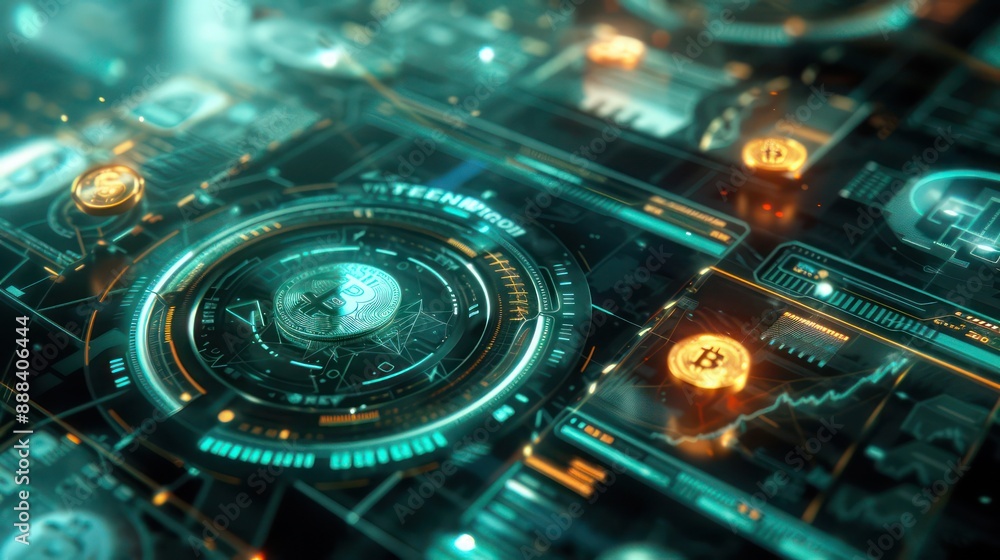 High-resolution depiction of a corporate treasury management system ...