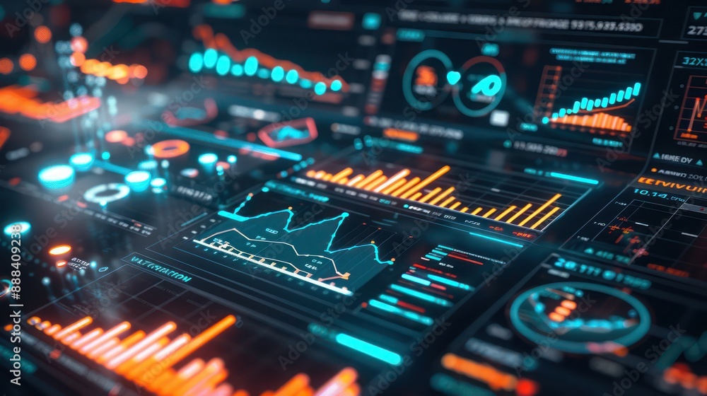 High-resolution image of an equity investment dashboard, with dynamic ...