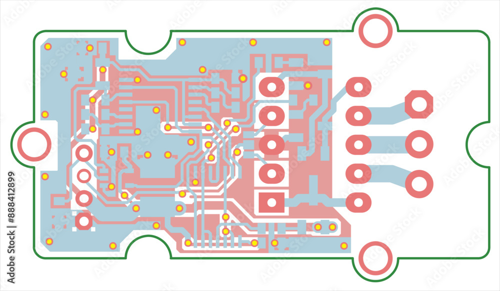 Tracing the conductors of the printed circuit board of electronic ...