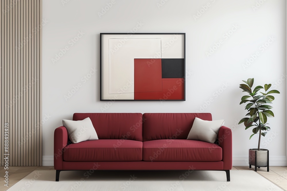 Mackintosh and Nouveau Interior Design minimalist mixedmedia artwork ...