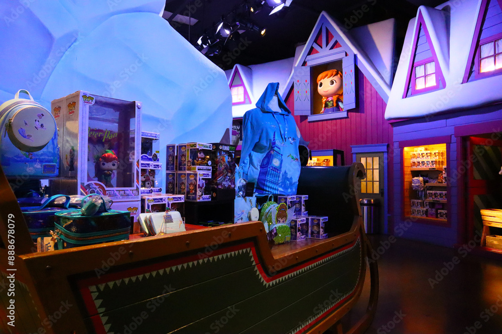 Hollywood, California – July 16, 2024: Interior view of FUNKO Hollywood ...