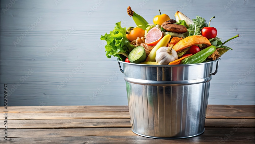 Food waste in the trash bin , food, waste, trash, garbage, bin, compost ...