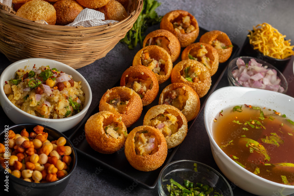 Exploring the Tangy, Spicy, and Refreshing Delight of Pani Puri. India ...