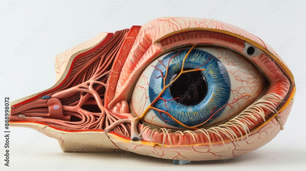 Foto de Stock Anatomical model of the human eye with detailed structure ...