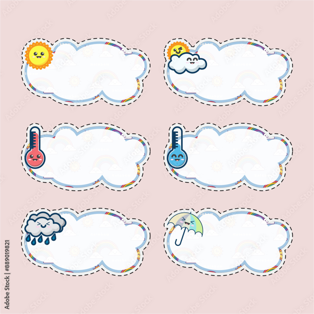 Cute Labels. School Book Labels Template. Name and Class Set Stickers ...