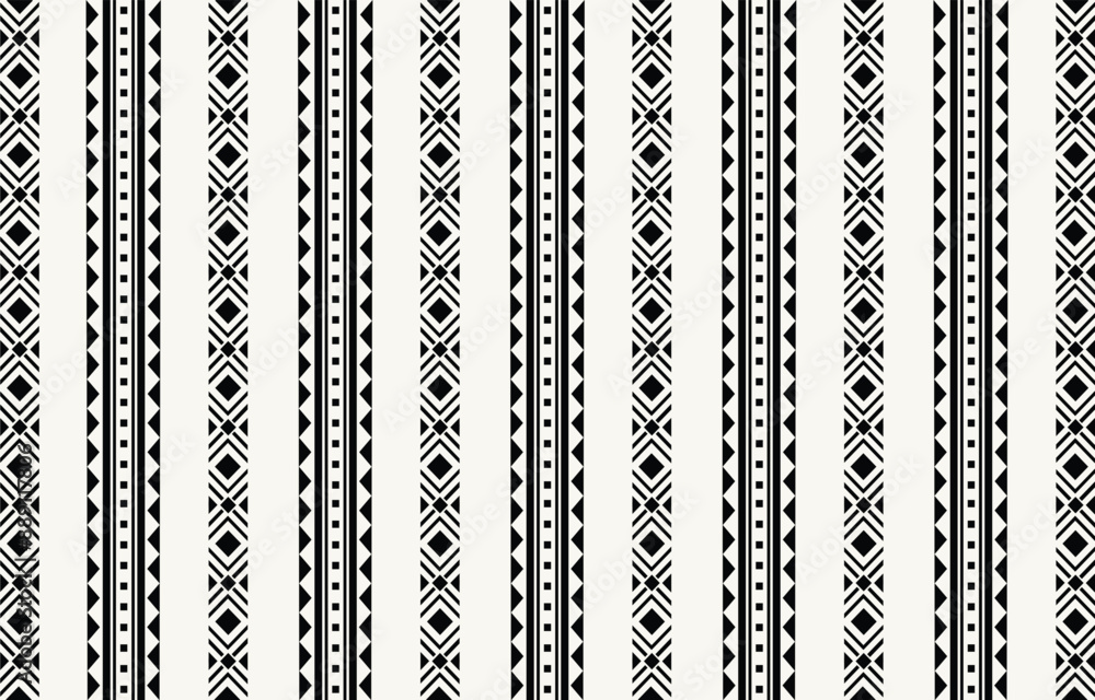 Ethnic tribal black and white line background. Seamless tribal stripe ...