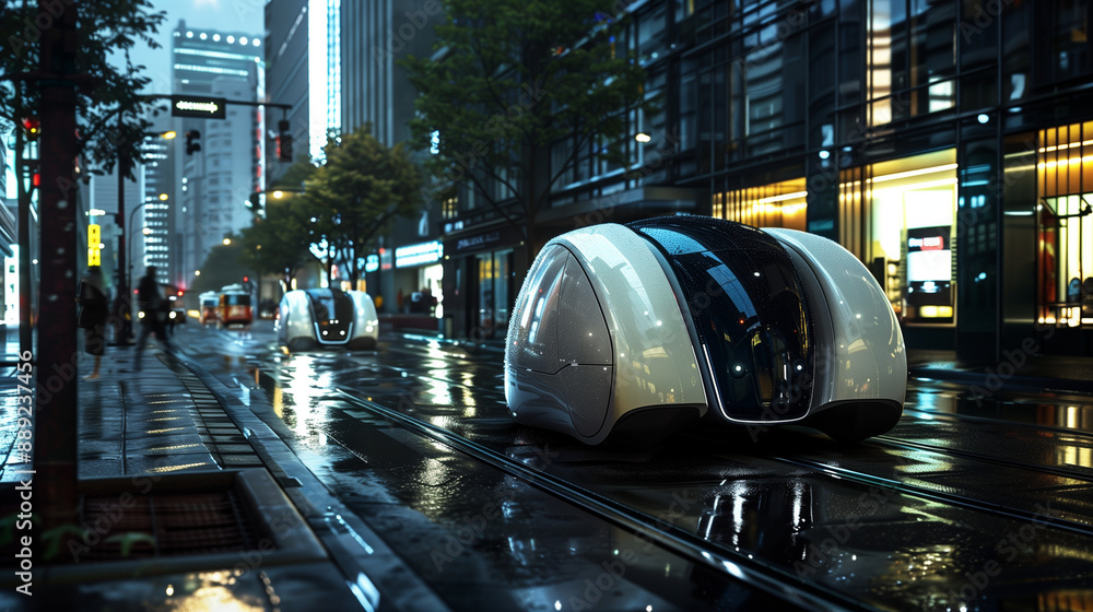 AI-driven personal transportation pods offering on-demand mobility ...