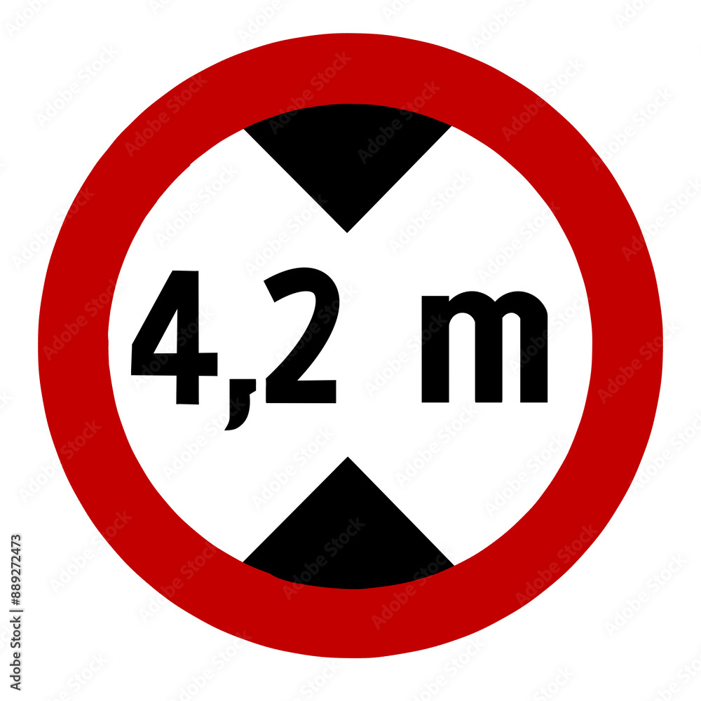 vehicle height limit sign, traffic signs Stock Illustration | Adobe Stock