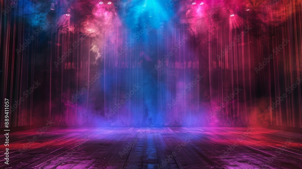 Modern dance stage light background with spotlight for modern dance ...