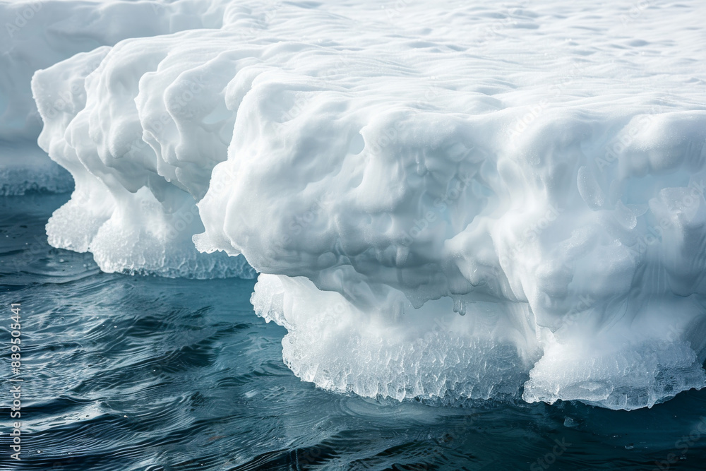 Polar ice cap melting rapidly, symbolizing the impact of global warming ...