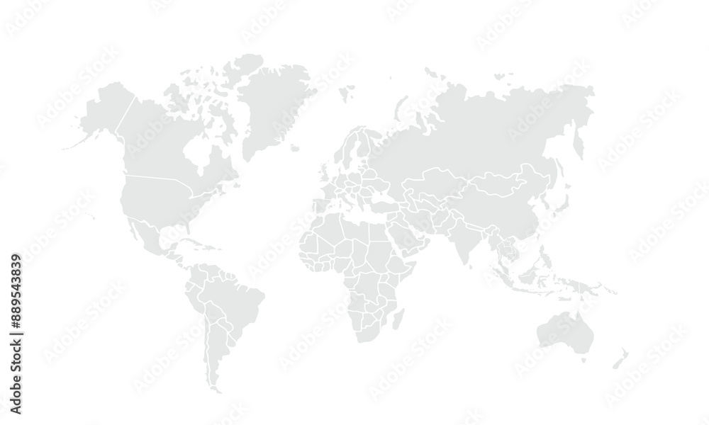 World map Grayscale,isolated on white background for website layouts ...