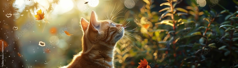 Celebrating the history of cat adoption, realistic, natural light, high ...