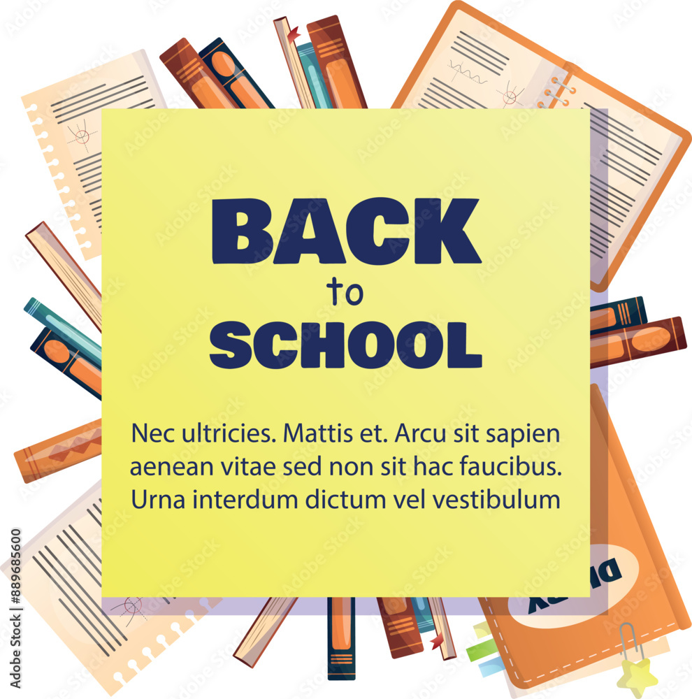 Back to school banner design. Modern illustration of colorful crayon ...