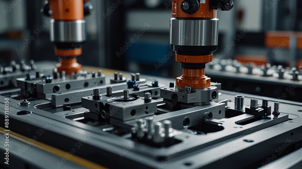 Many jigs and fixtures for securing workpieces in industrial plants ...