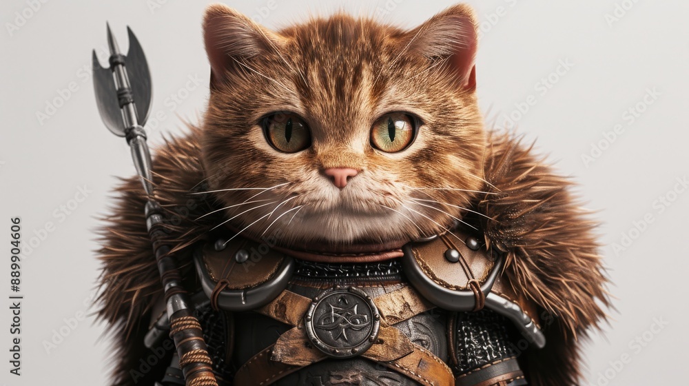 Adorable cat dressed as a medieval knight complete with armor and a ...