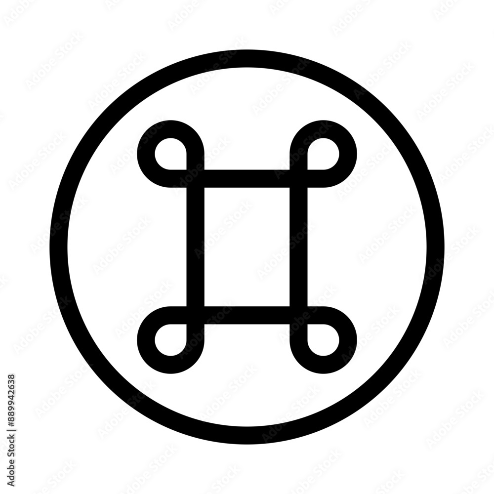 Cmd or command icon Black line art vector logo Stock Vector | Adobe Stock