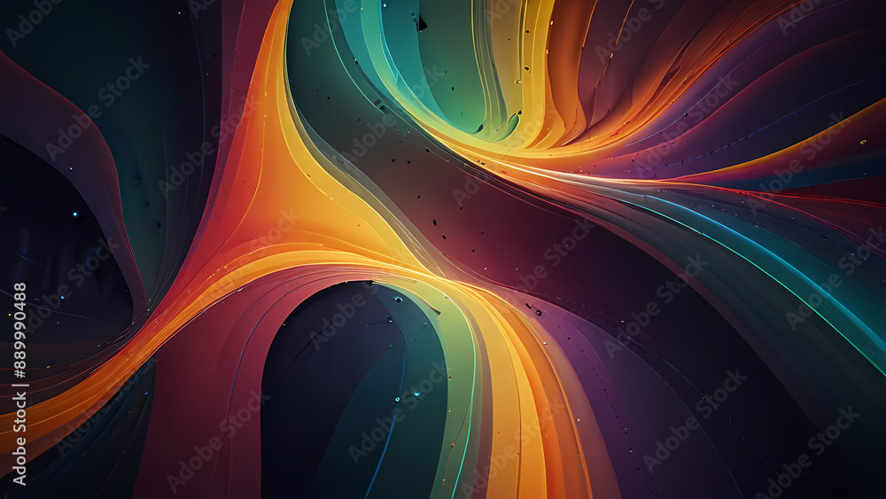 abstract background that visualizes the echoes of emotions with flowing ...