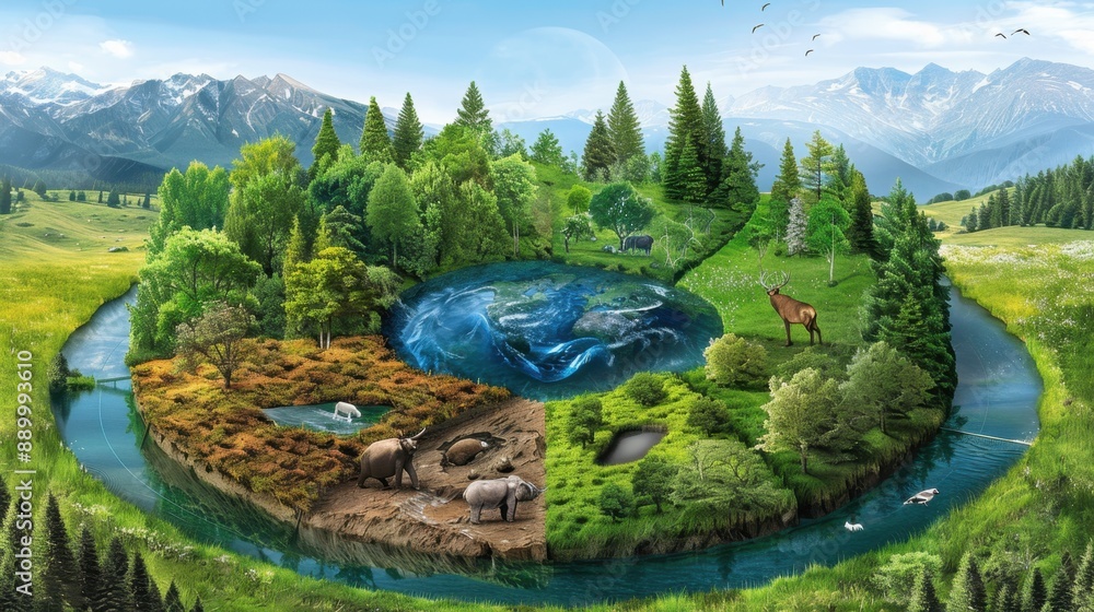 Ilustración de Stock Biogeochemical Cycles: The movement of essential ...
