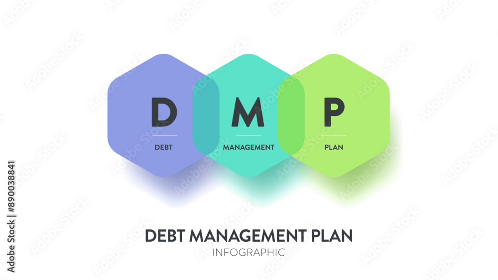Debt Management Plan, DMP model infographic diagram chart banner ...