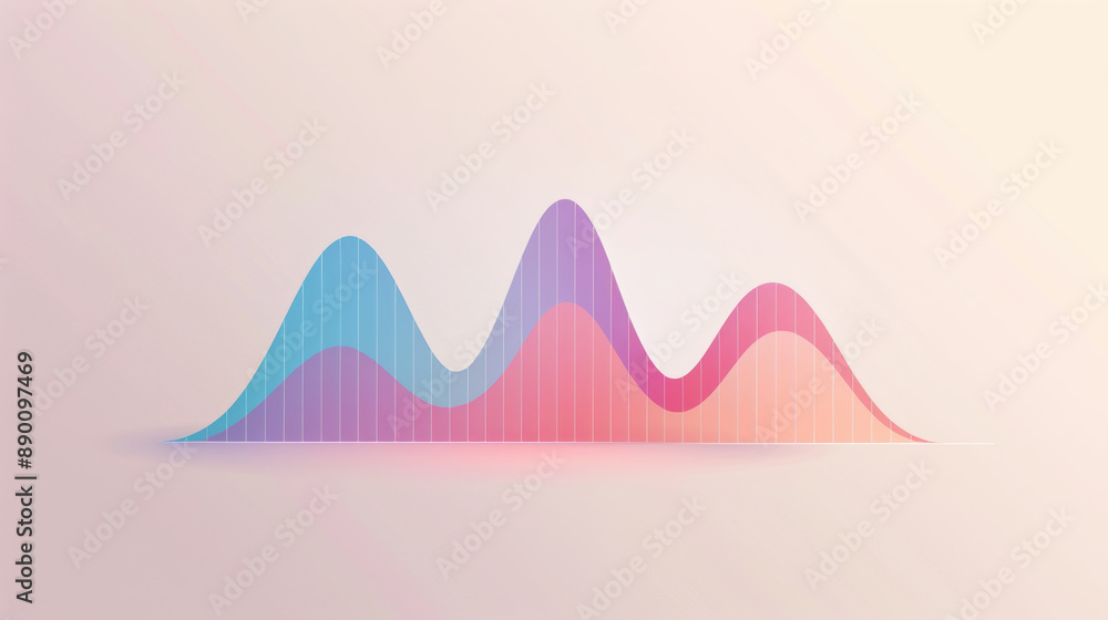 Colorful Normal Distribution Curve Graph Abstract Representation Of A Colorful Normal