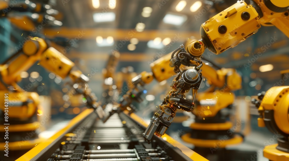 EV Battery Pack Automation Line Equipped with Orange Advanced Robot ...