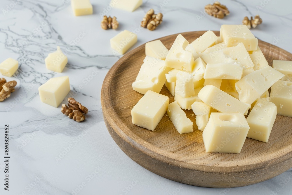 A round wheel of aged parmesan cheese with a triangular wedge cut out ...