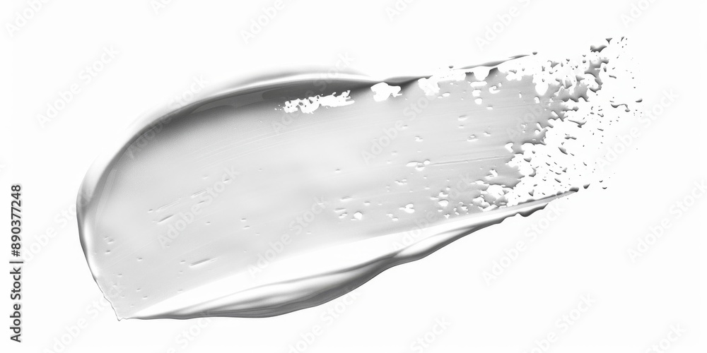 Luxurious Sunscreen Cream Texture on White Background: Silky Smooth SPF ...