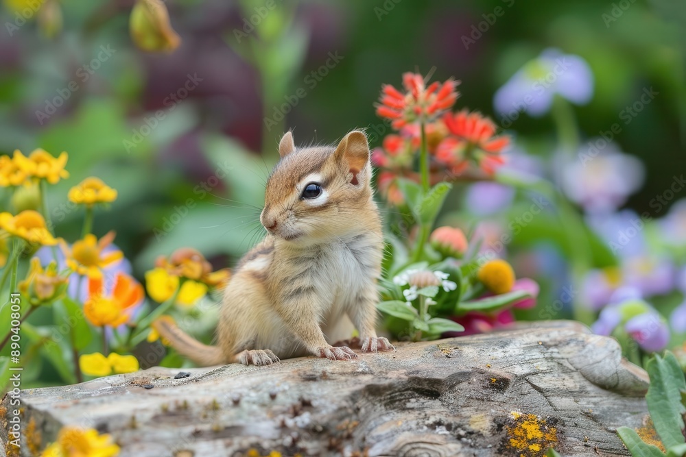 Baby Chipmunks in Gardens Images of adorable baby chipmunks exploring ...