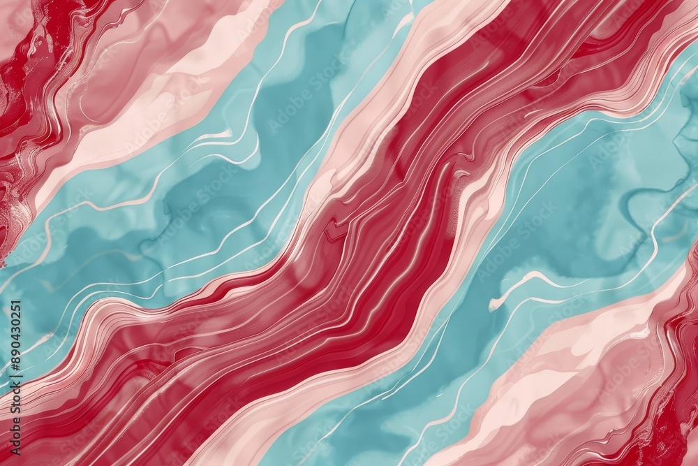 Spheres on layered waves transition from ocean depths to a sky-like ...