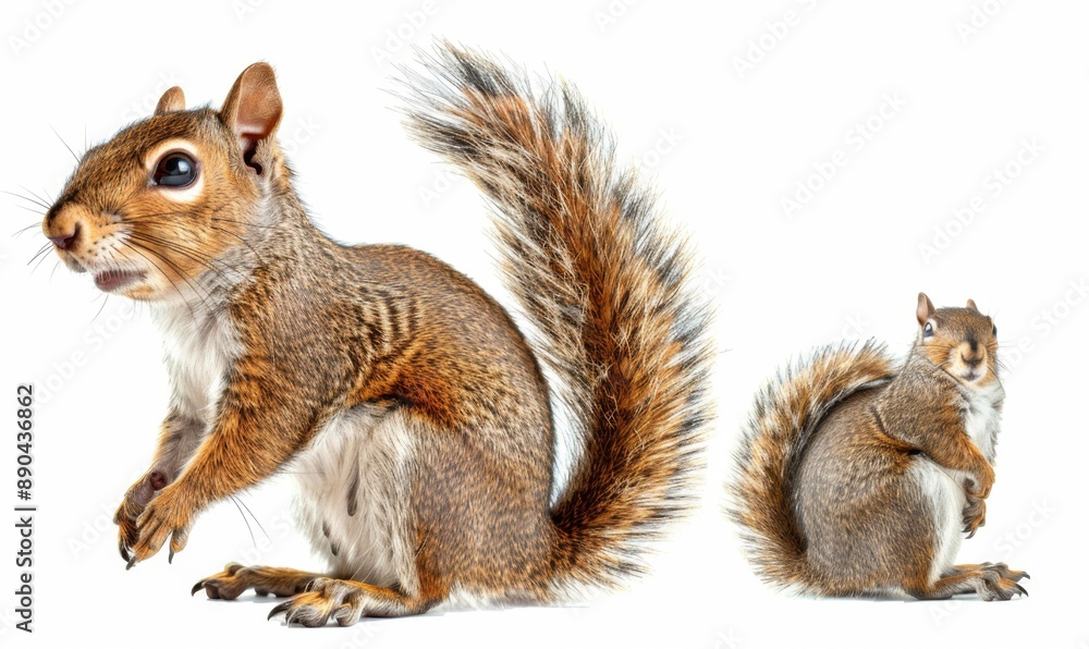 Adorable Squirrel Portrait Collection: Multiple Angles and Side Views ...