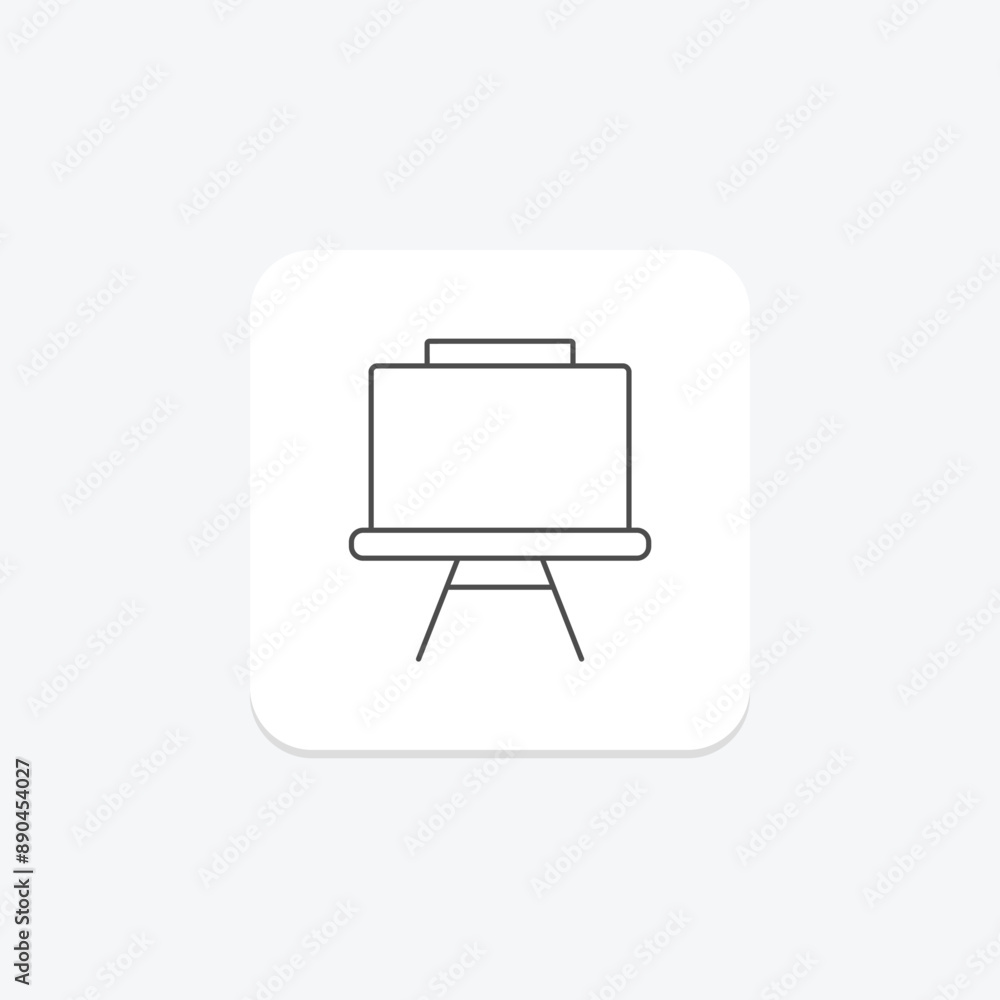 Whiteboard thinline icon , vector, pixel perfect, illustrator file ...