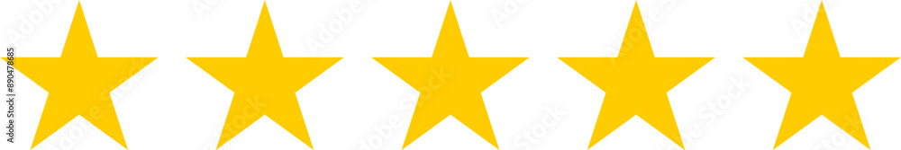 5 yellow stars icon. Five gold stars vector sign Stock Vector | Adobe Stock