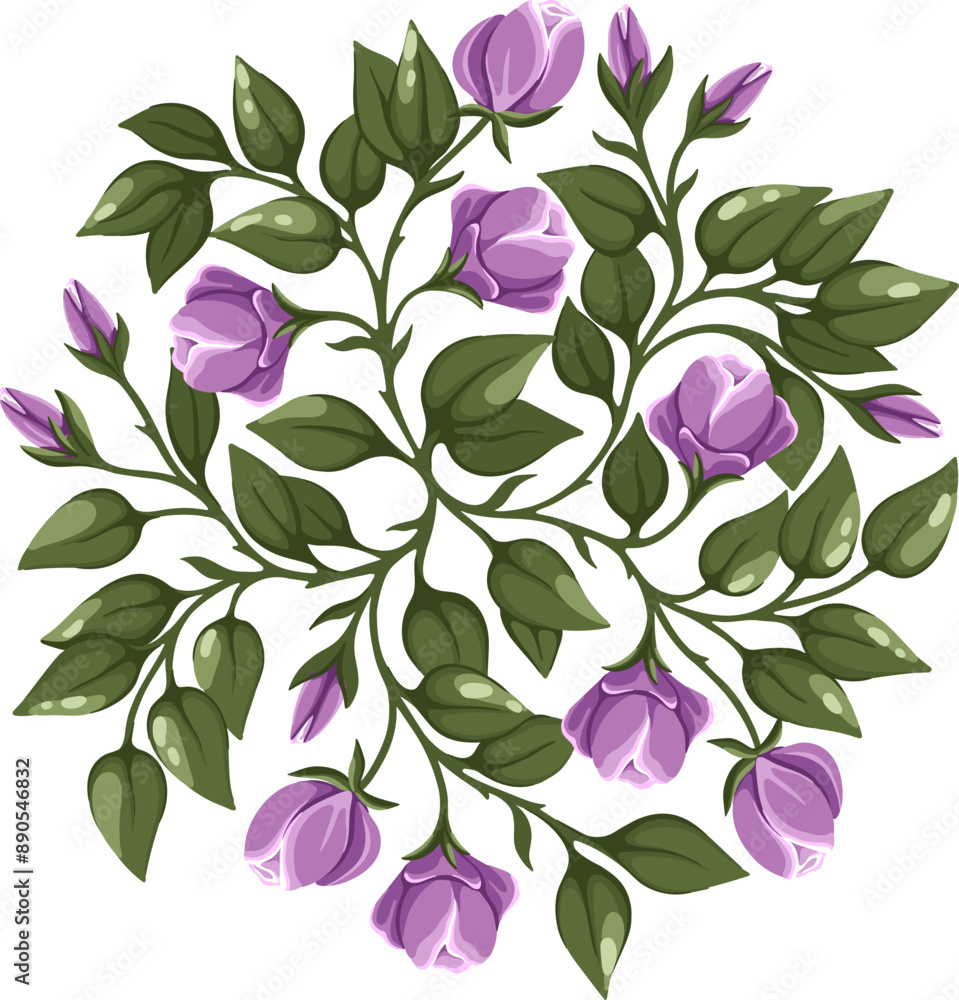 Roses Tree for architectural floor plans. Entourage design. Various ...