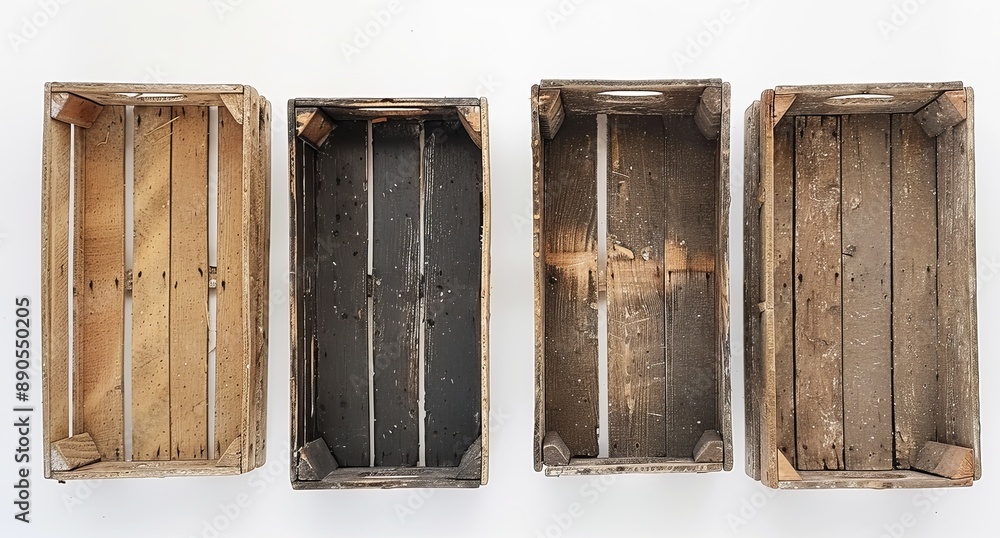 Wooden crate on transparent background cutout, PNG file. Mockup ...