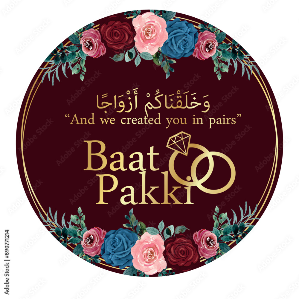 Vector illustration of floral tags. Set of flowers arranged un a shape ...