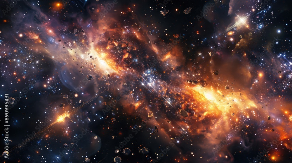 Celestial juggernauts, forged from constellations and stardust, collide ...