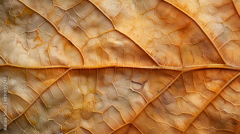 Close up of Fiber structure of dry leaves texture background. Cell ...