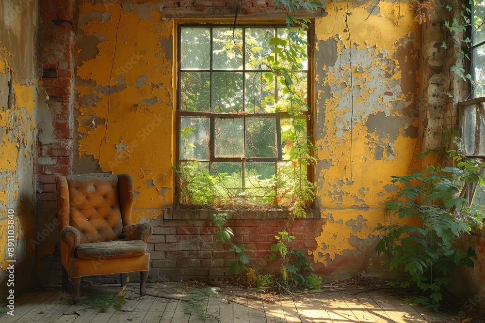Urban decay captured in abandoned spaces, where peeling paint, broken ...