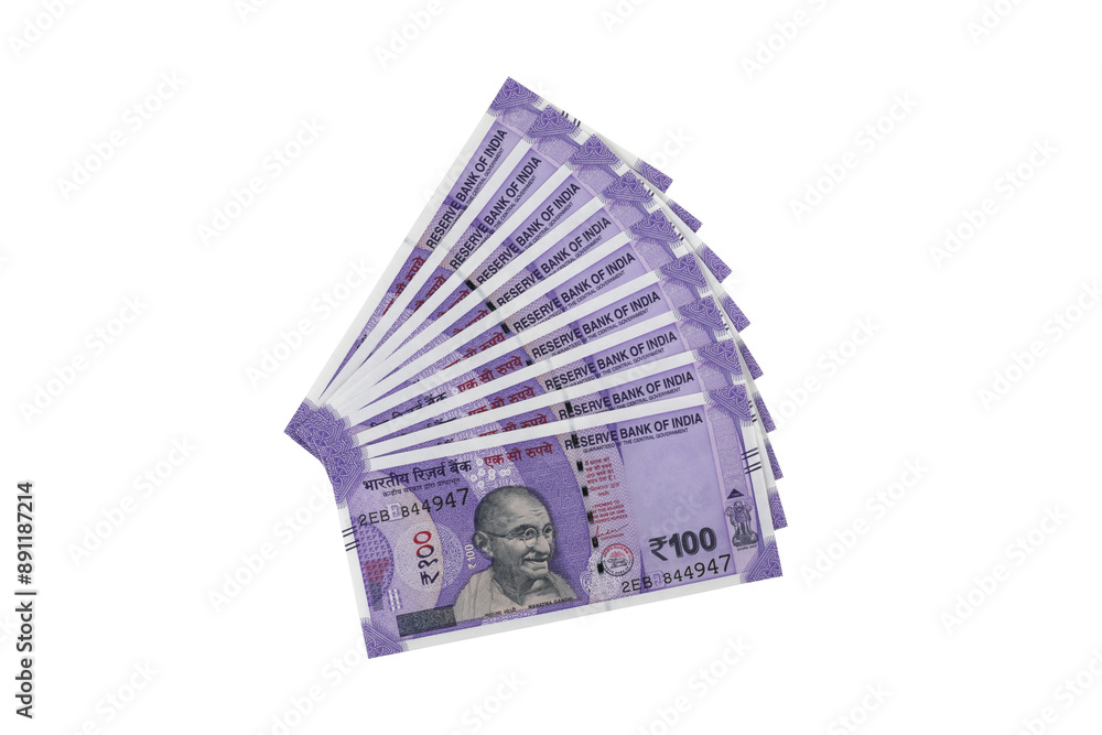Indian currency notes, 100 Rupees notes Stock Photo | Adobe Stock