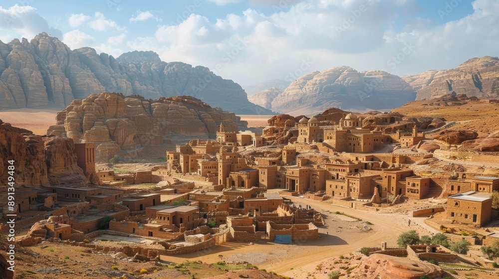 Petra, Jordan An ancient city carved into rose red cliffs, known for ...
