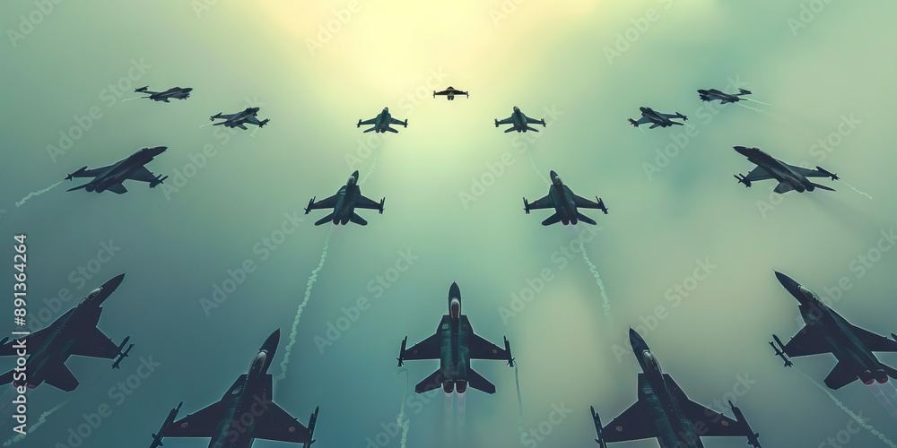 Birds of a Feather: A formation of fighter jets in an aerial display ...