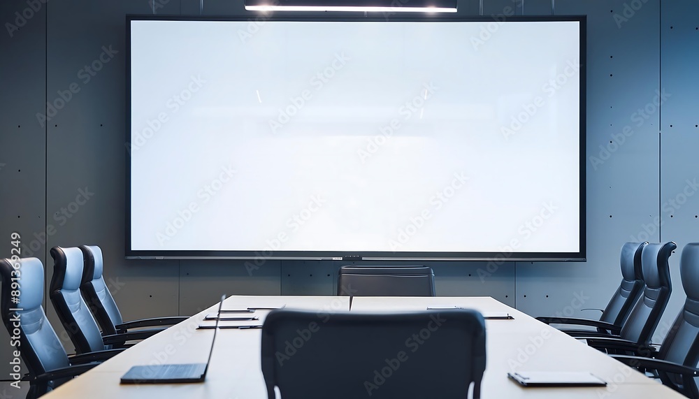 Mockup presentation screen for displaying images in office meeting ...