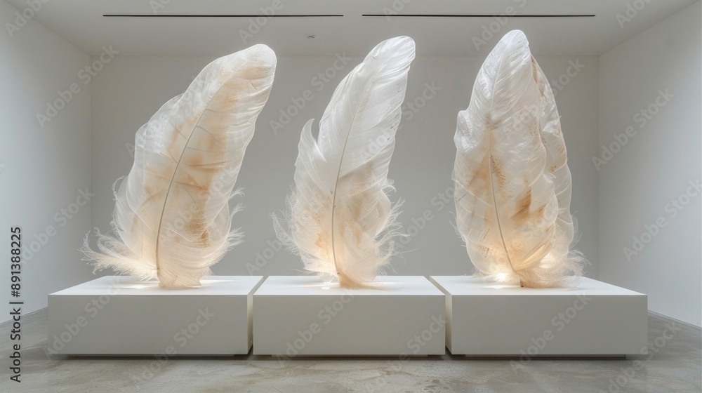 Ethereal Silk-like Material Art Forms with Radiant Light Stock Photo ...