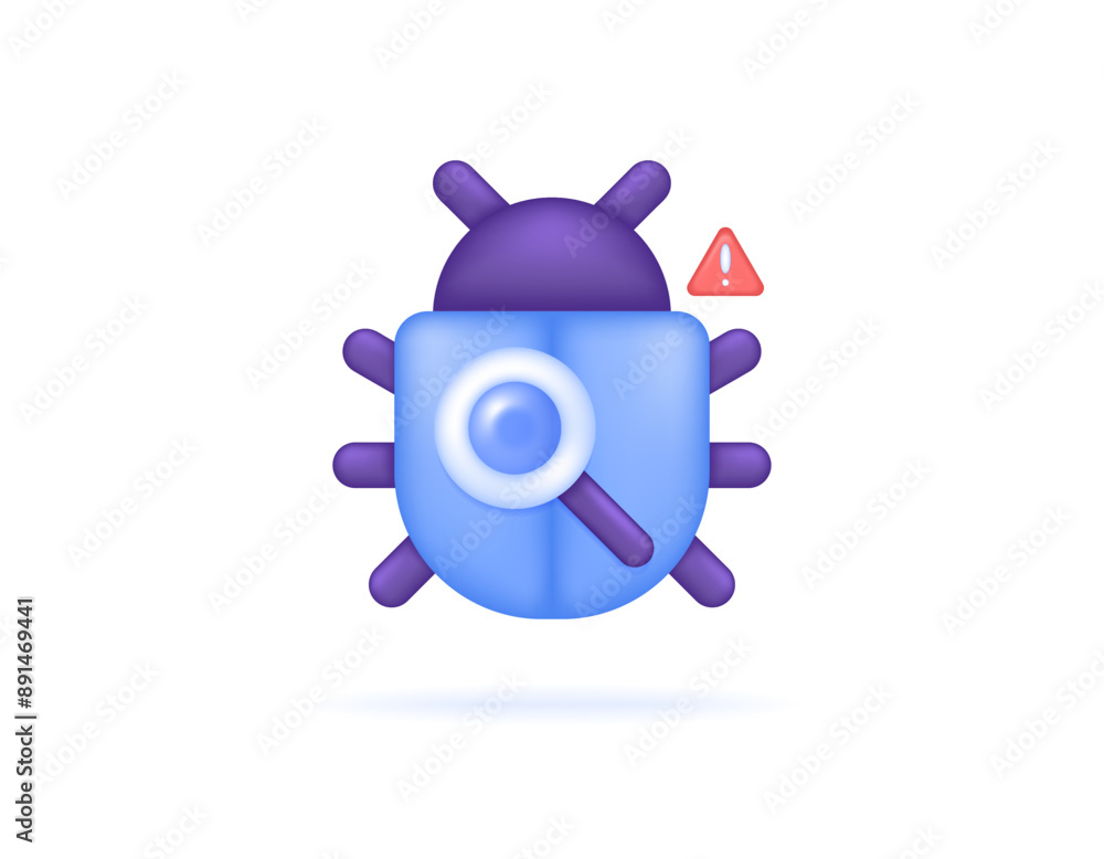 bug search and scanning concept. scan and look for gaps in systems ...