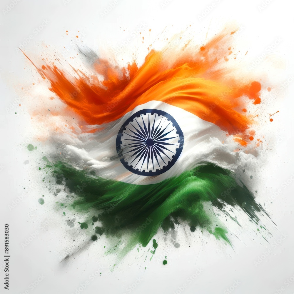 Indian flag graphic illustration isolated on transparent background PNG ...