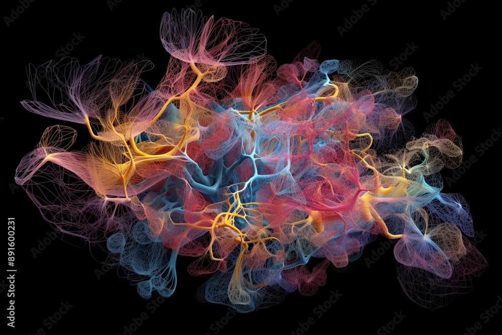 Neural network, visualization, human brain, analog, intricate, detailed, complexity, visual ...