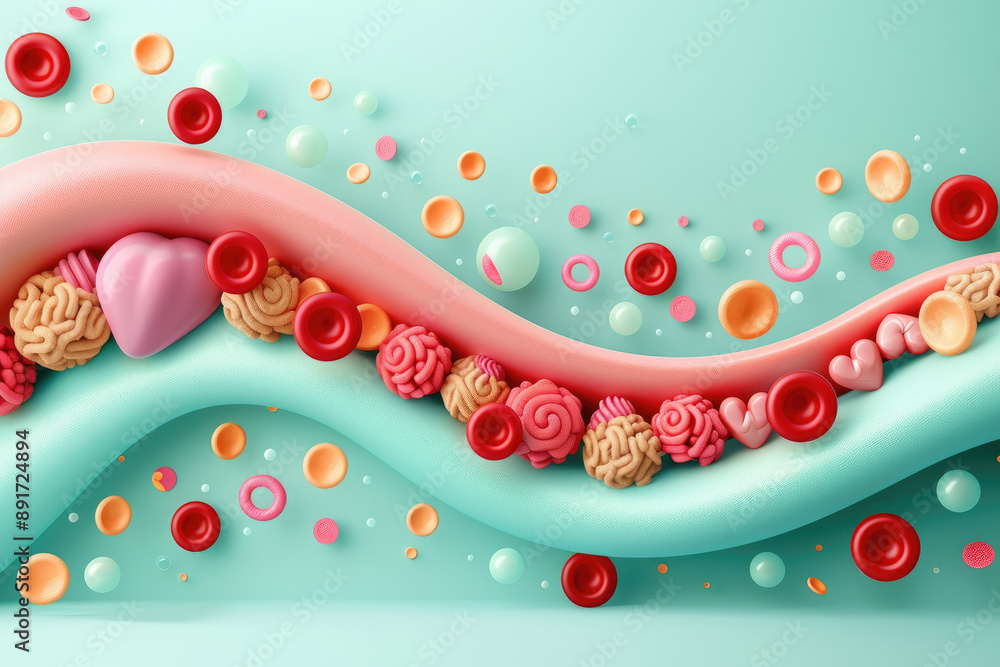 Explore a flat design illustration depicting a cross section of a ...