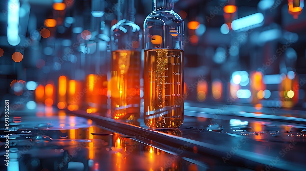 Physical chemistry experiment demonstrating the mixture of elements in ...